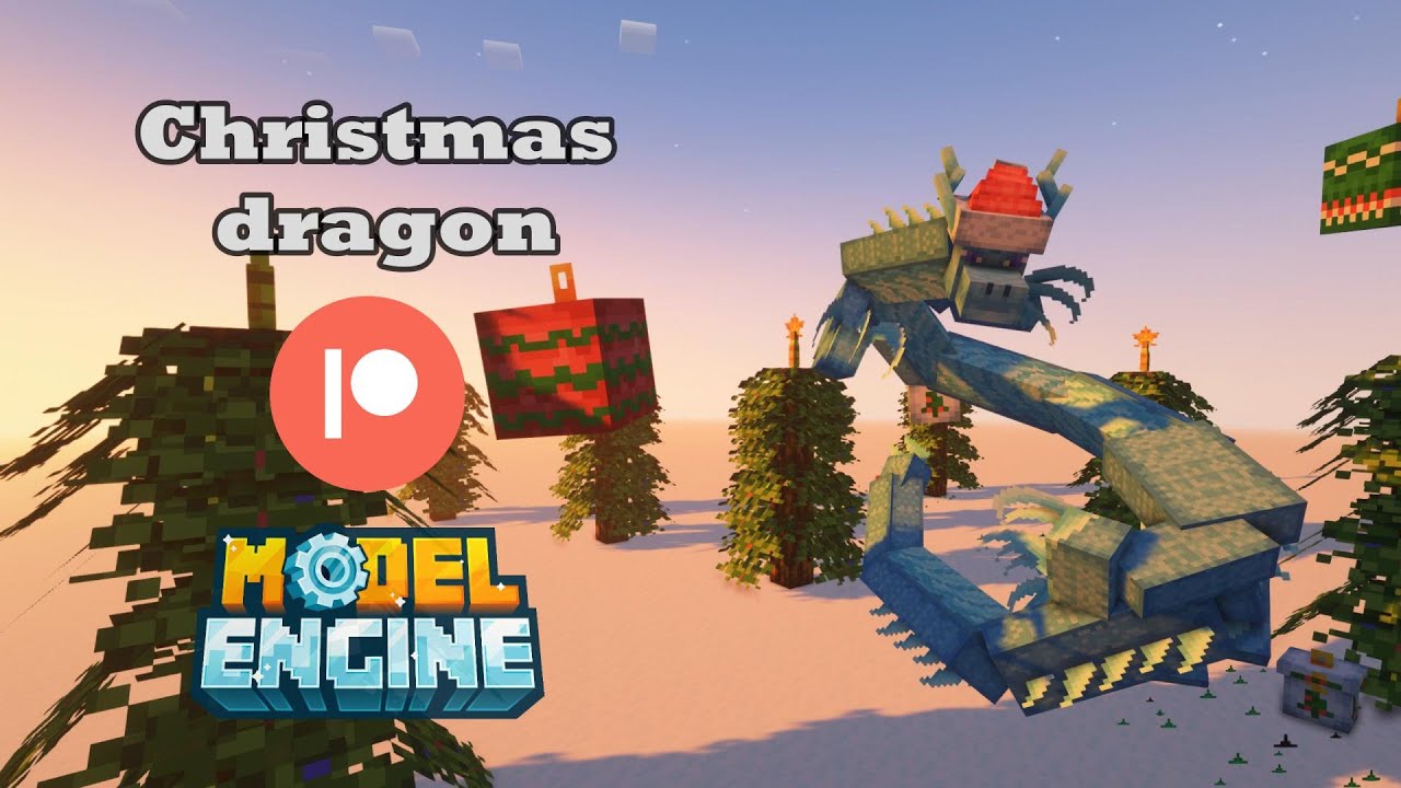 Christmas Dragon _ Boss Minecraft _ Modelengine - YouTube