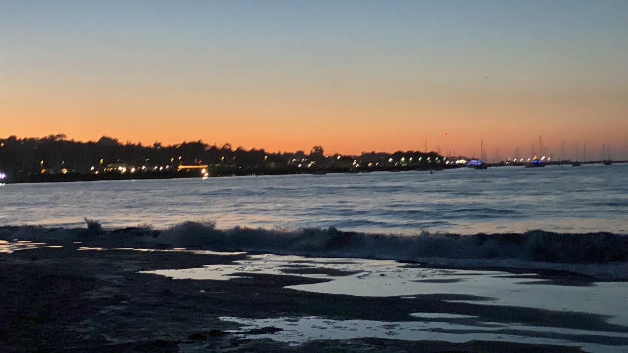 Monterey Bay Del Monte Beach at Night - YouTube