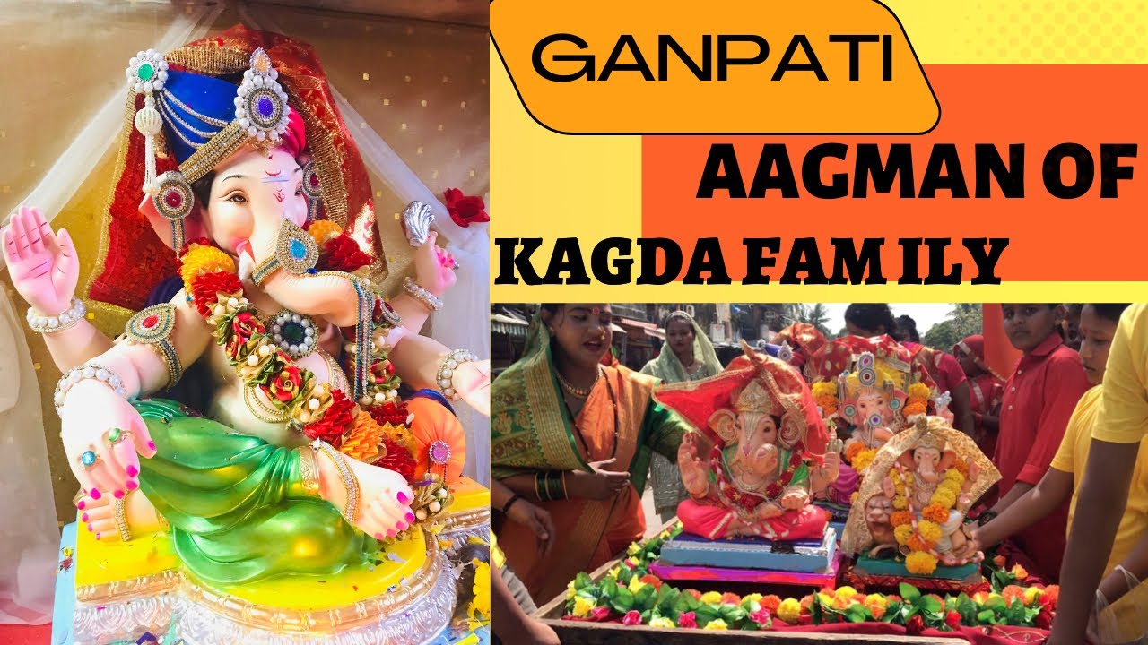 🙏🏻Ganpati Aaagman Of Kagda Family🙌🏻 Bappa Is Back #ganesh # ...