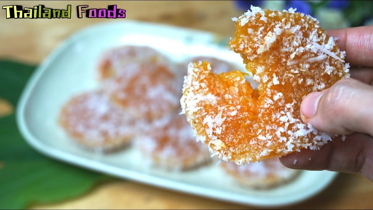 Thai Dessert | Tapioca Sweet potato Cake | ขนมมันสำปะหลังเนื้อมันเทศ ...