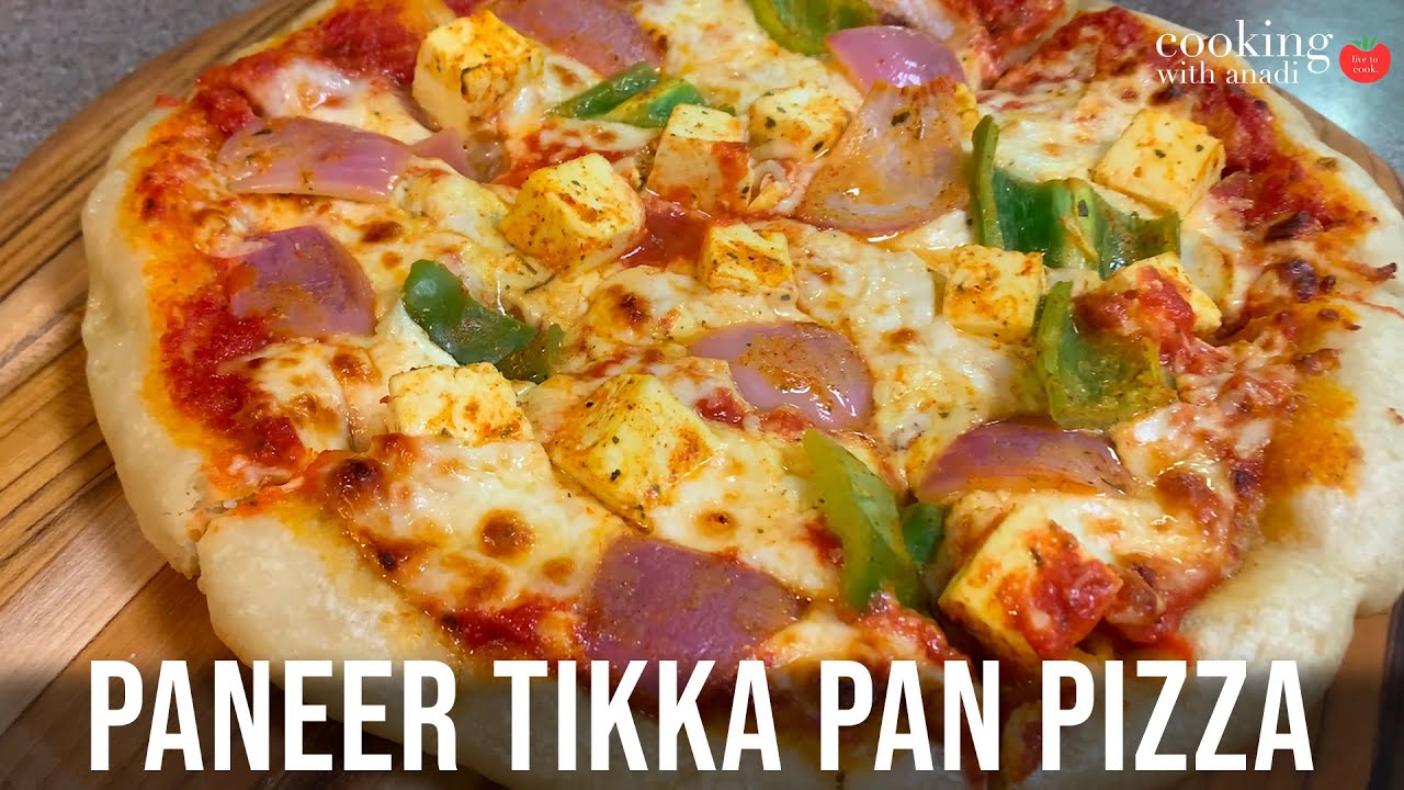 Paneer Tikka Pizza Recipe: Indian Pizza with or without an Oven - YouTube