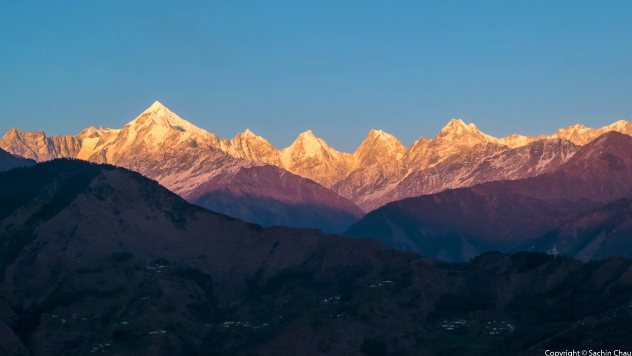 Panchachuli Peaks Golden Sunset - A Timelapse - YouTube