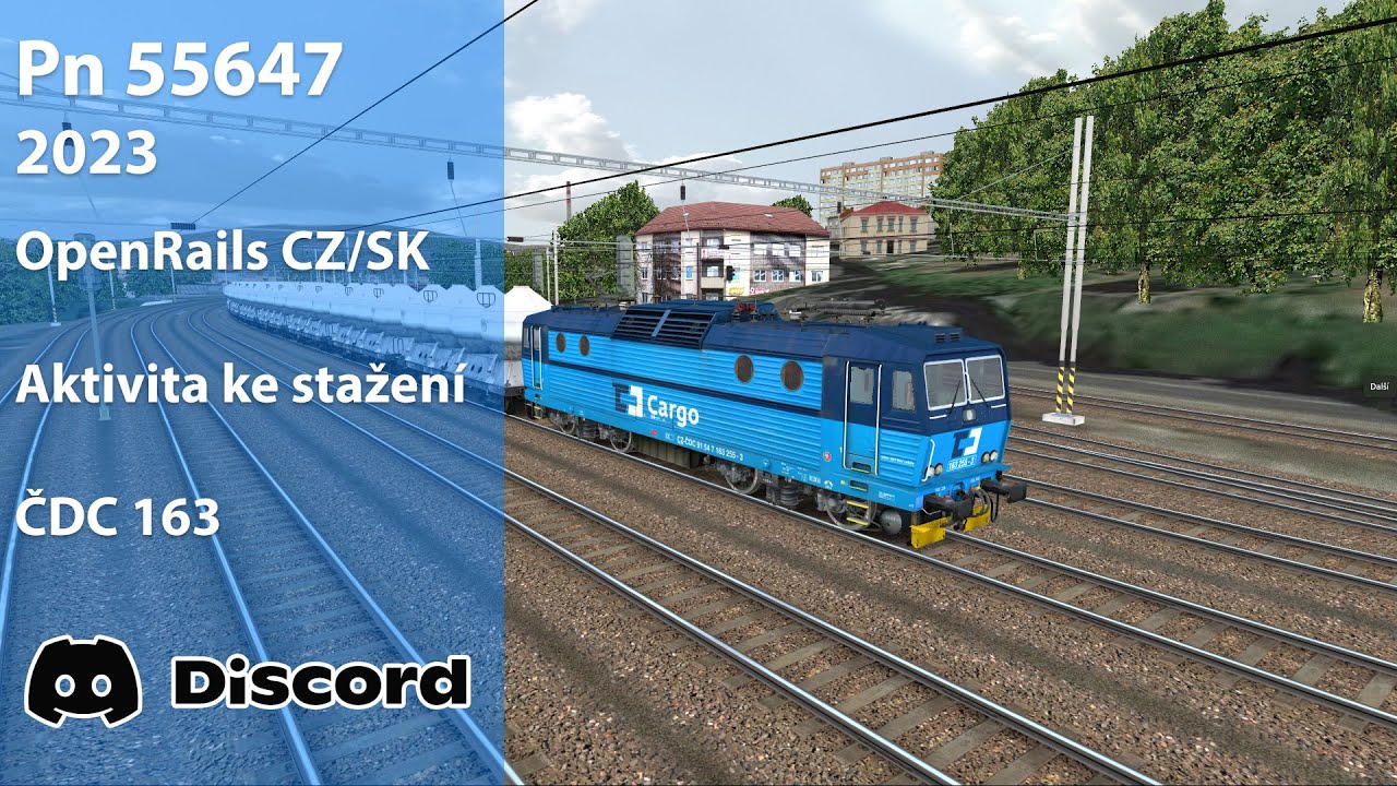 Open Rails CZ/SK: Aktivita - Pn 55647 (Děčín - Mělník) ČDC 163 - YouTube