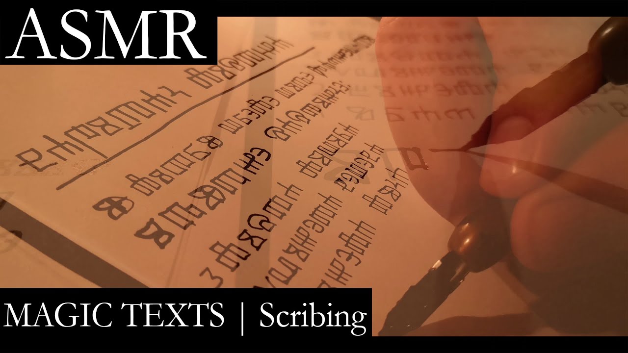 ASMR | Magic Text Writing - Manuscript - YouTube