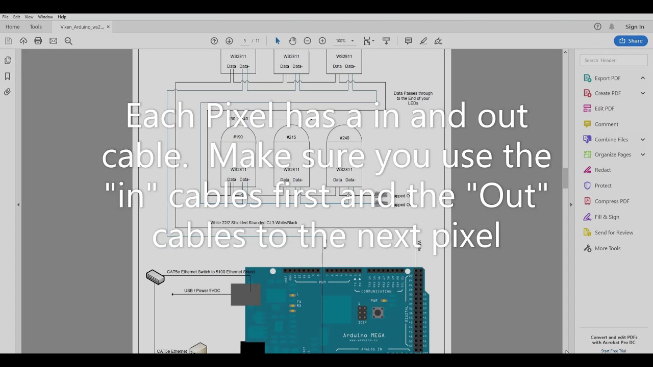 WS2811 & Arduino Wire Details - YouTube