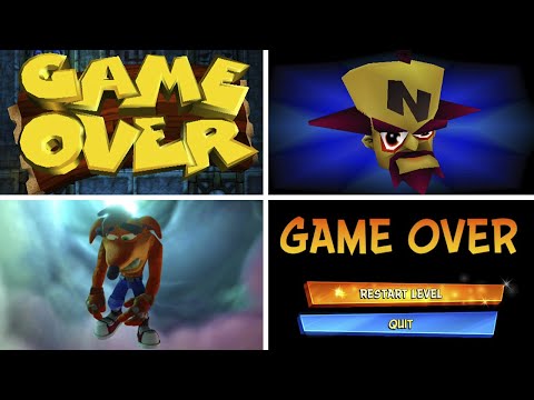 Evolution of Crash Bandicoot Game Over Screens (1996-2021)