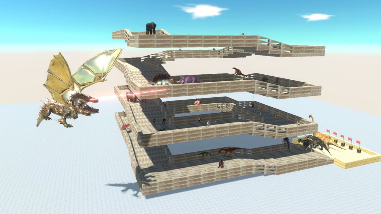 NEW 5 HEADED FLYING HYDRA VS EVERY UNITS - Animal Revolt Battle ...