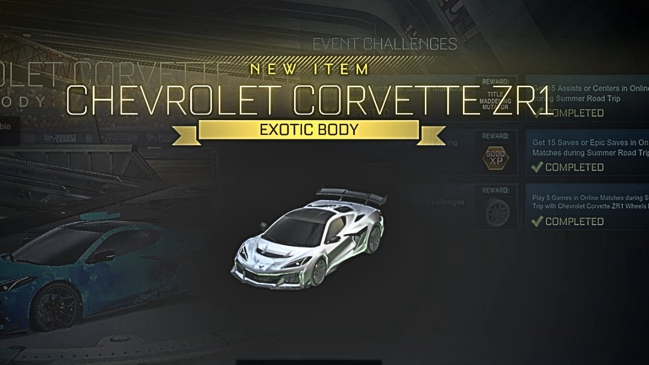 How To Get The Chevrolet Corvette ZR1 Car in Rocket League(Completing ...