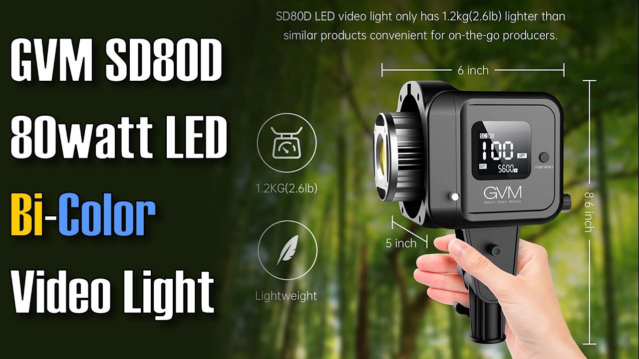 A Great Budget BiColor LED Video Light: GVM SD80D Review ep.448 - YouTube