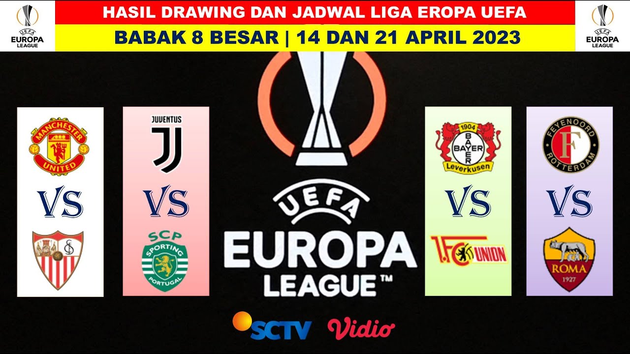 HASIL DRAWING LIGA EROPA BABAK 8 BESAR DAN JADWAL PERTANDINGAN, 14 & 21 ...
