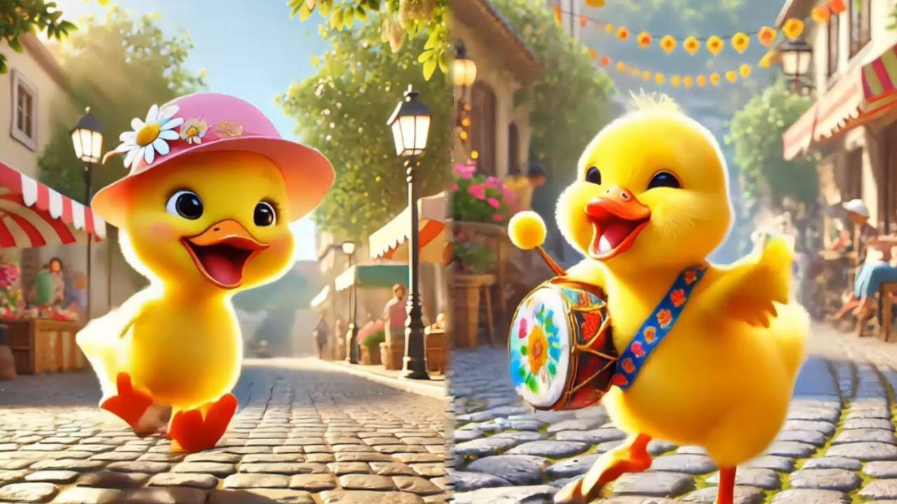 Today the little yellow duck is singing and dancing, so happy#cartoon # ...