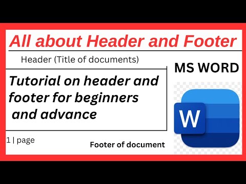 All about header and footer | Header and footer in MS WORD | Page ...