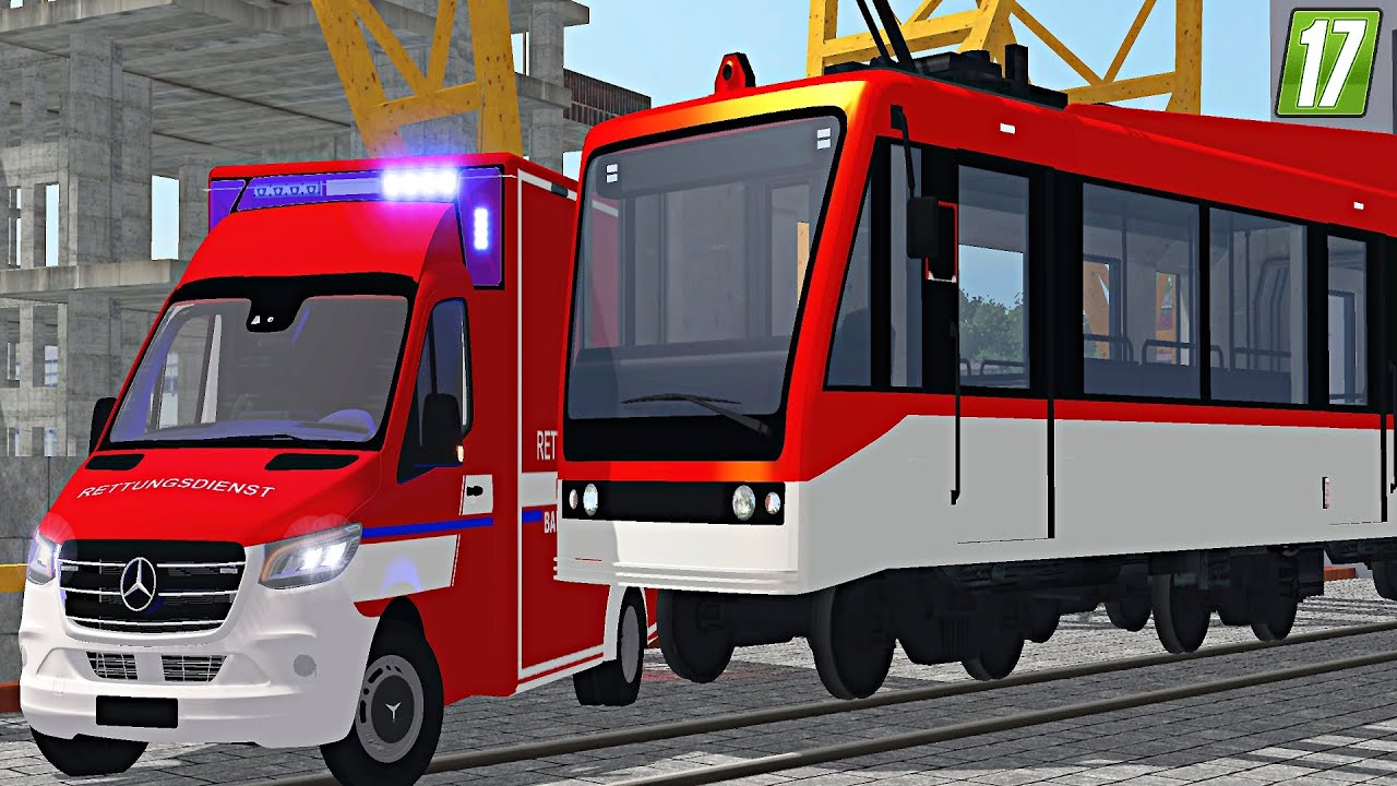 LS17 - Straßenbahn Simulator mit Rettungseinsatz - YouTube
