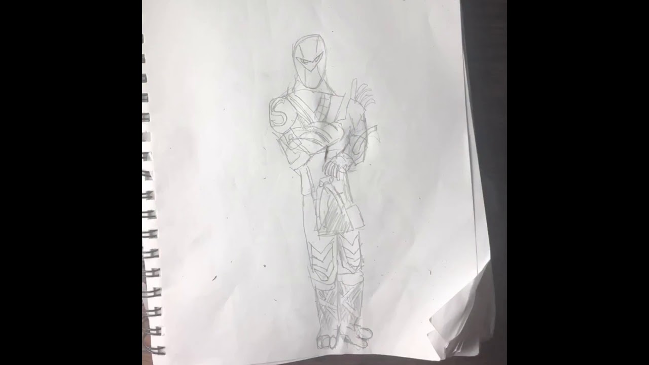 Teenager Draws Fortnite Skins: Hybrid Skin from Season 8 - YouTube