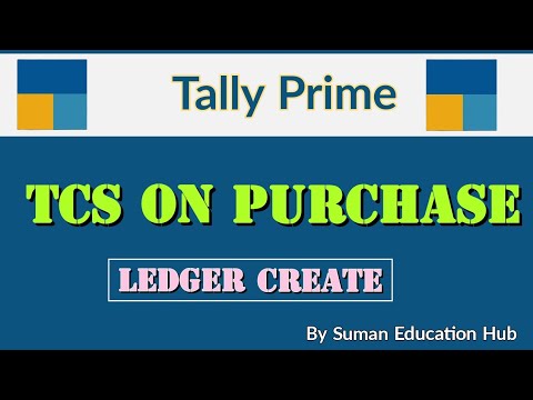TCS On Purchase ledger Create in Tally Prime l how to create TCS On ...