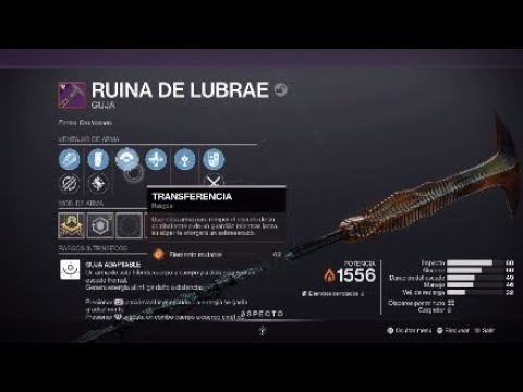 Ruina de Lubrae - Guja de incursión [Raid Glaive] Destiny 2: The Witch ...