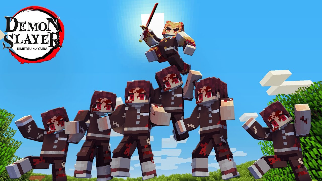 100 Demons VS 1 Hashira - Minecraft Demon Slayer Mod - YouTube