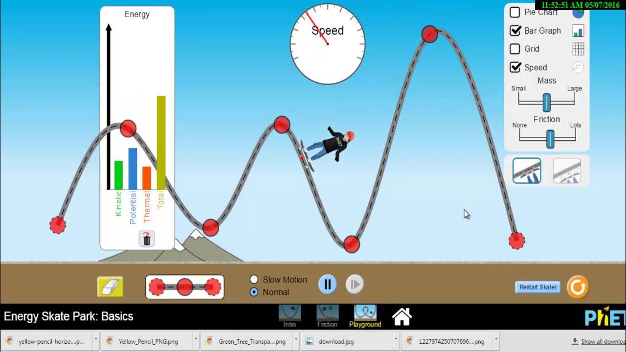 Physics: Potential Kinetic Energy using Phet Sims Part-2 Urdu - YouTube