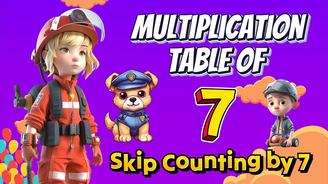 Multiplication Table of 7 Rhyme for Kids #rhymes #kidslearning #stem # ...