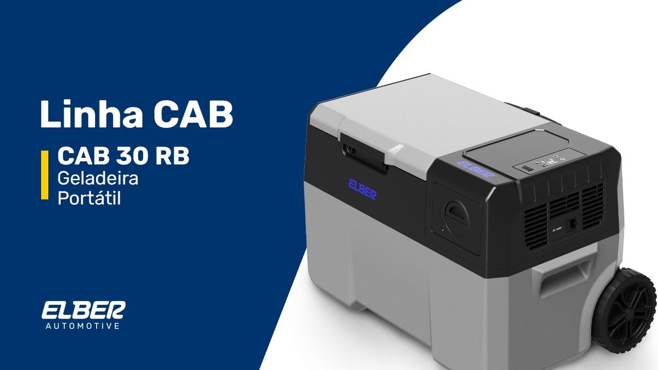 Geladeira Portátil Elber com rodas - CAB 30 RB - YouTube