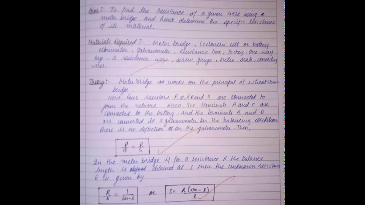 To find the resistance of a given wire using meter bridge and hence ...