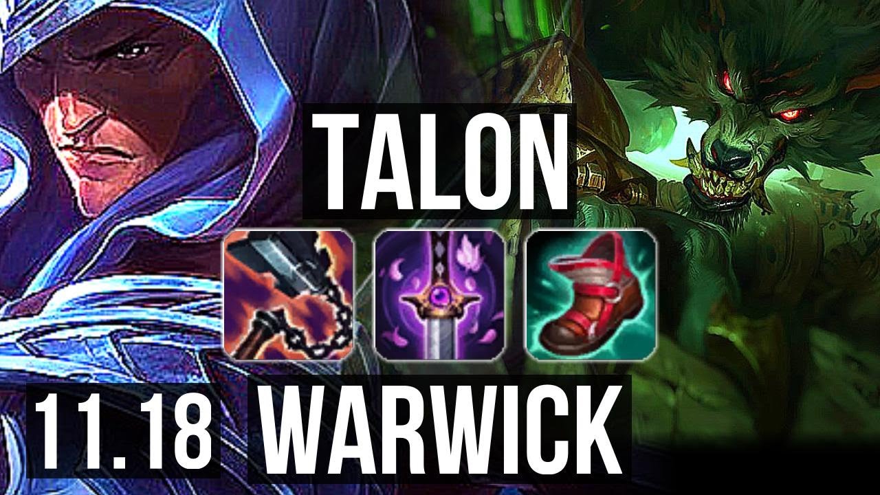 TALON vs WARWICK (JUNGLE) | Rank 2 Talon, 23/2/8, Legendary | TR ...