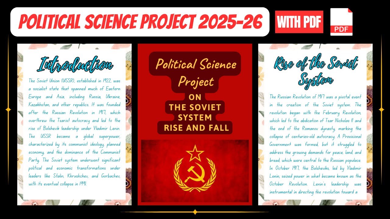 Political Science Project On The Soviet System – Rise and Fall For ...