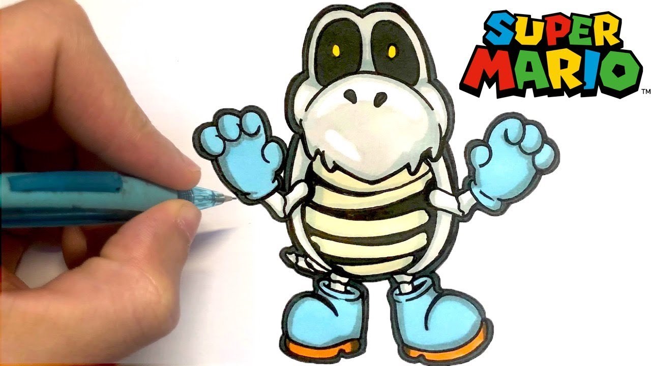 HOW TO DRAW SKELETON KOOPA ! - YouTube
