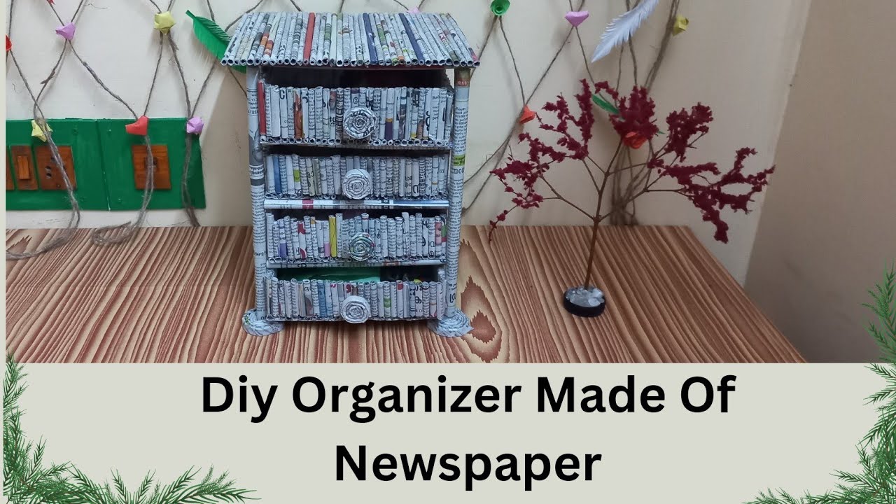 DIY Organizer From Newspaper#NewsPaperCraft#DIYOrganizerOutOfNewsPaper# ...