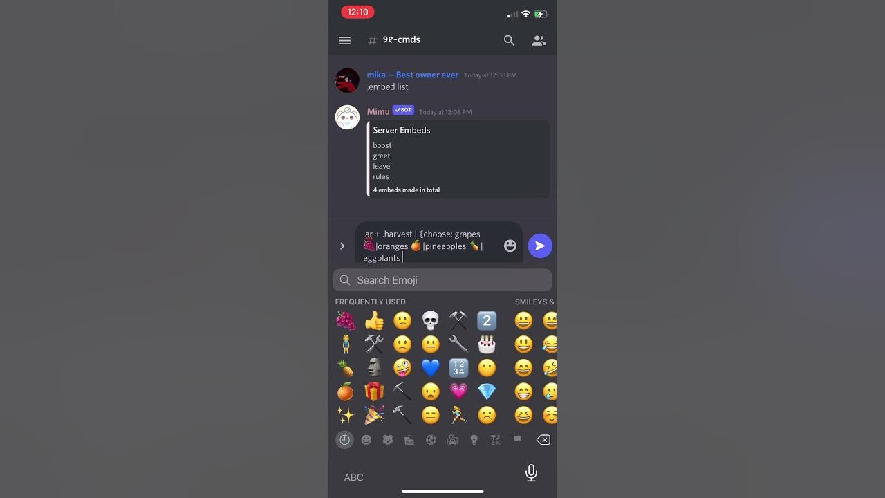 How to make a harvest command using mimu bot! - YouTube