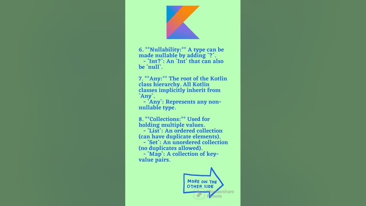 Kotlin Data Types Kotlin Kotlindev Android Youtube