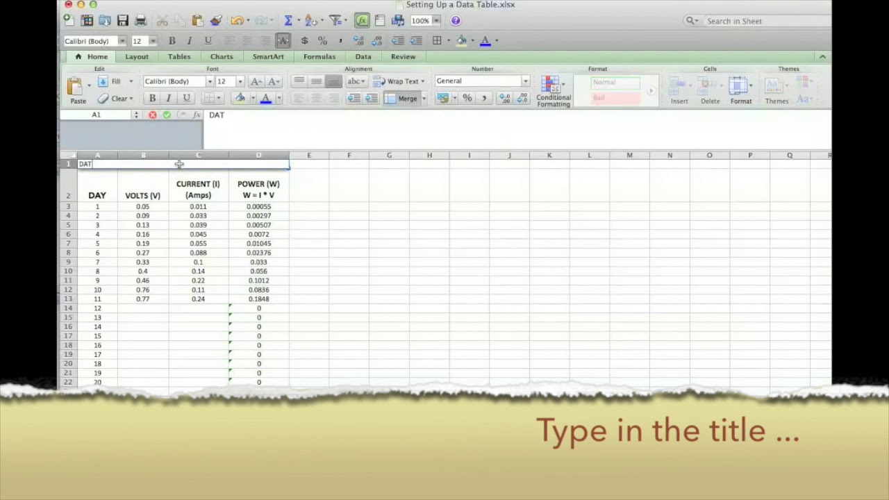 ACTIVITY 3 Charting Data in Data Table 2 - YouTube
