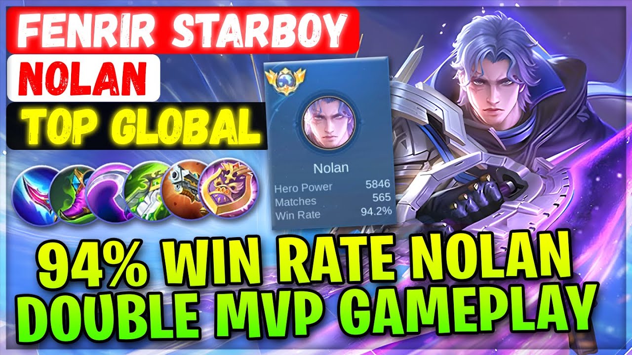 94% Win Rate Nolan, Double MVP Gameplay [ Top 1 Rank Global ] FENRIR ...