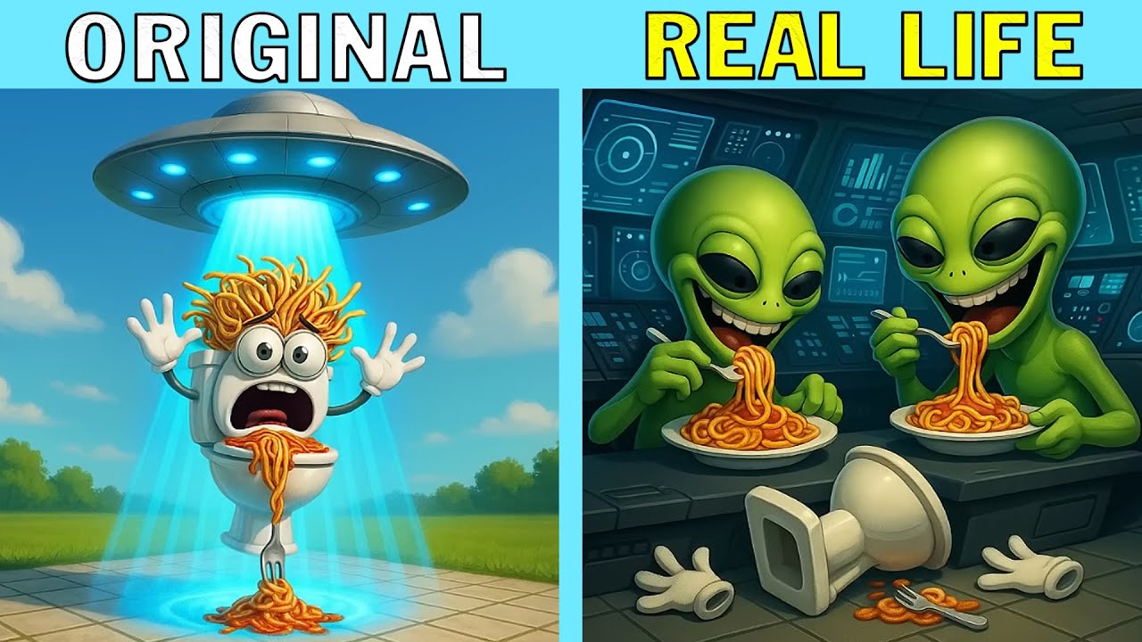 Brainrot memes alien abduction | Brainrot Original vs Real life ...
