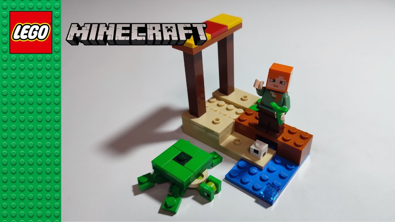 Lego Minecraft The Turtle Beach Set 30432 Unboxing Build - YouTube