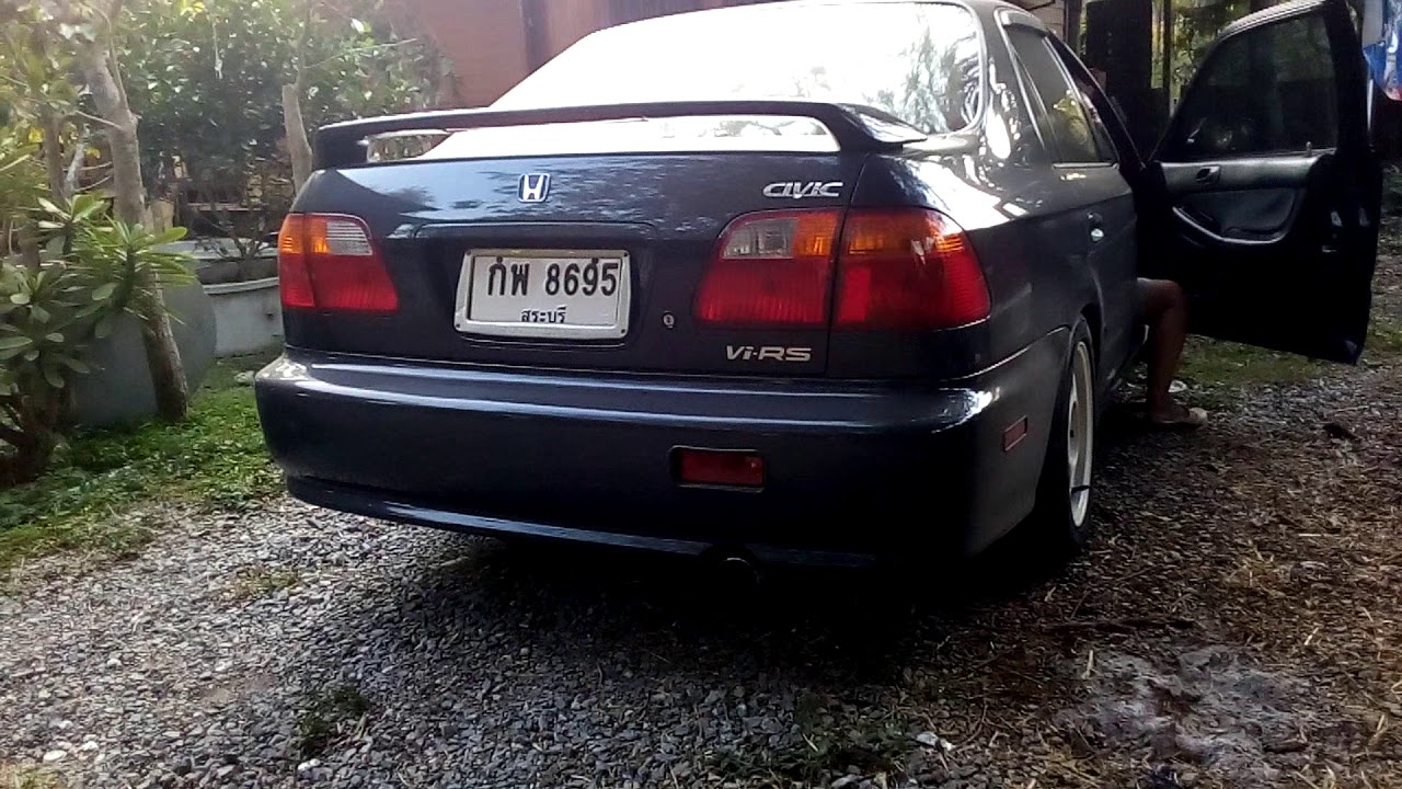 mugen exhaust ek d16y4 - YouTube