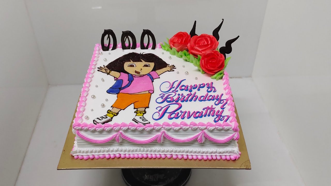 Dora | drawing | cake - YouTube