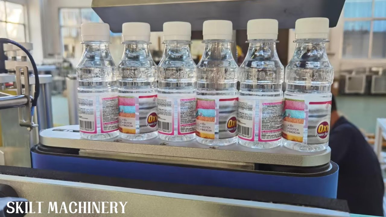 Small bottle full automatic labeling machine connet with filling ...