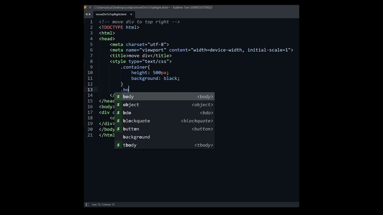 Move Div To Top Right Corner html5 css webdesign webdesigner html javascript YouTube Move Div To Top Right Corner html5 css webdesign webdesigner html javascript YouTube