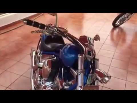 Custom Honda fury blue - YouTube