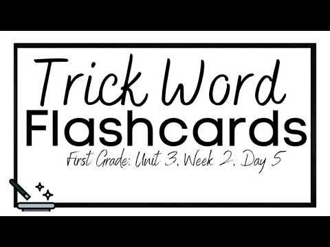 1st Grade, Unit 3, Week 2, Day 5 Fundations Trick Words Drill & Unit 4 ...