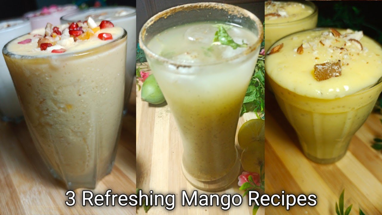 Homemade Easy Mango Refreshing Drinks Recipe Tutorial | Summer ...