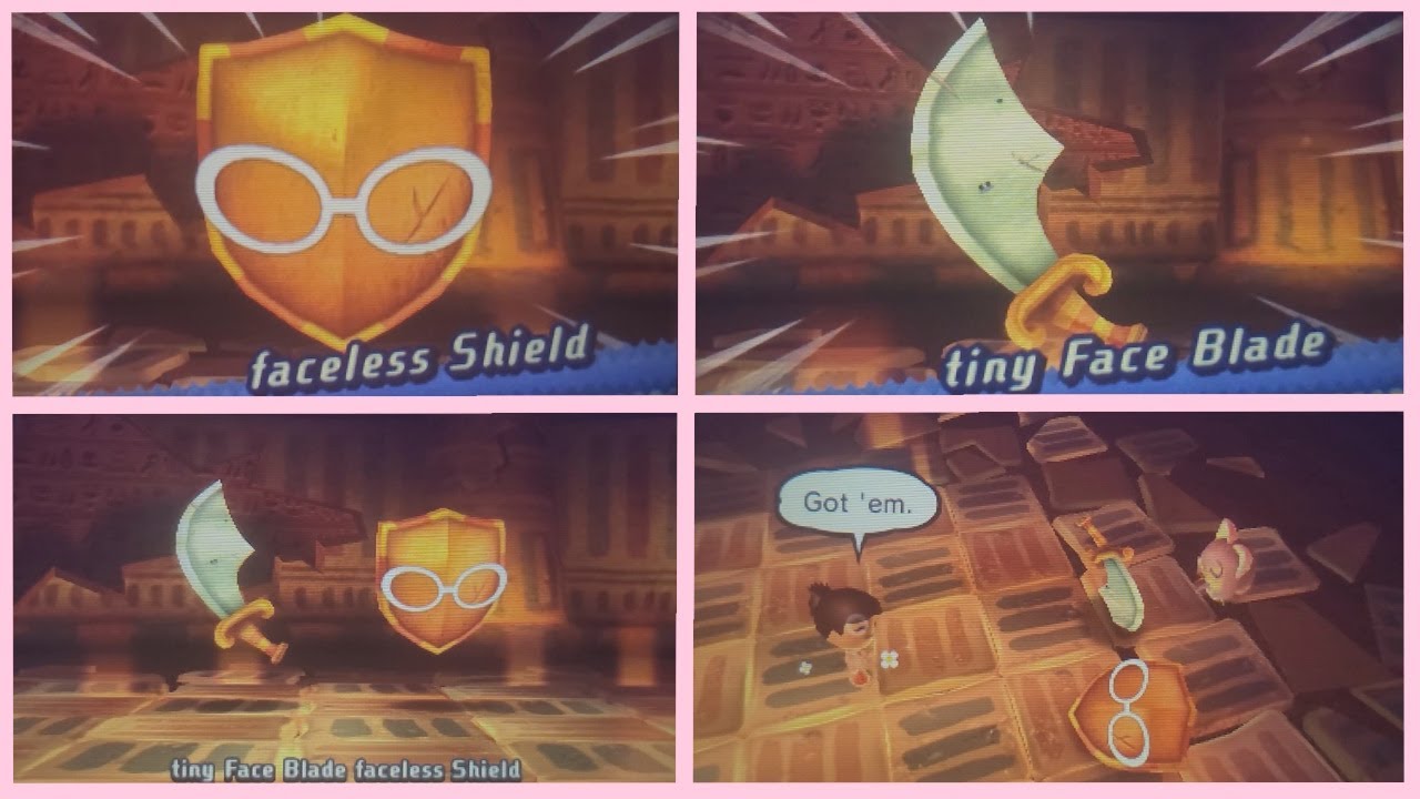 Miitopia 3DS: faceless Shield & tiny face Blade Bosses (File 1) - YouTube