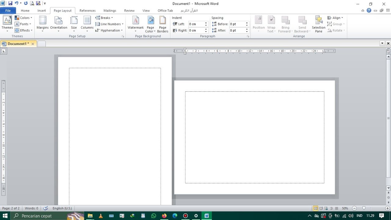 Cara Membuat Halaman Landscape dan Portrait dalam Satu File Microsoft Word - YouTube
