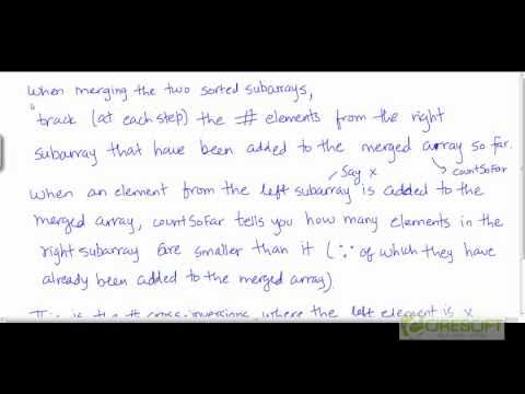 Problem: Calculating number of inversions in an array - YouTube