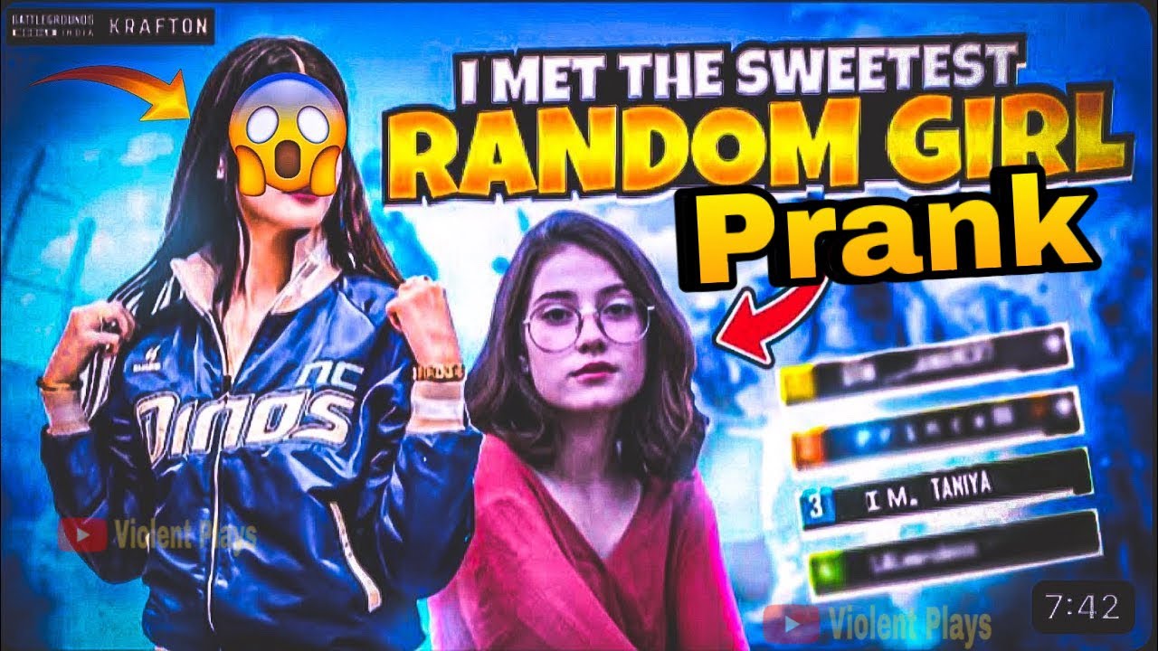 I MET THE SWEETEST RANDOM GIRL PRANK || random girl prank 😜💃 #bgmi # ...
