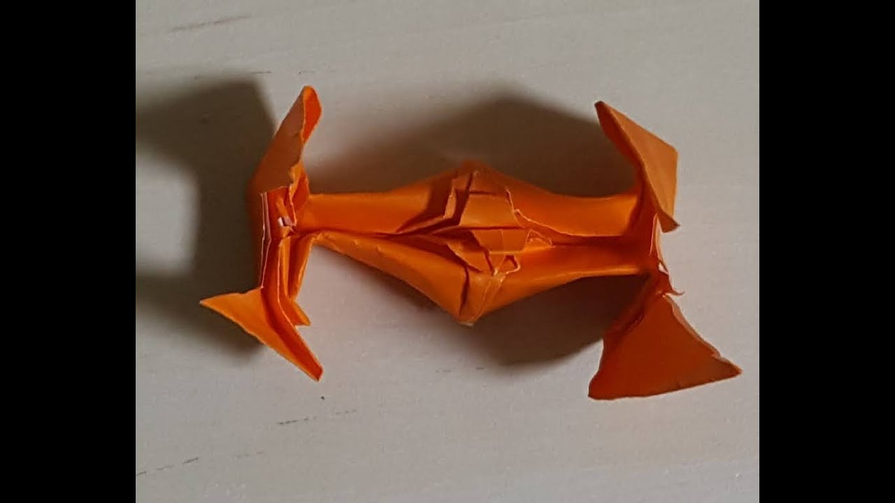 Tie interceptor origami tutorial - YouTube