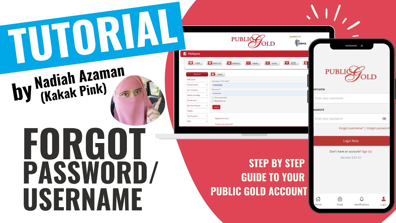 Tutorial jika Forgot Username | PG Code | Password - YouTube