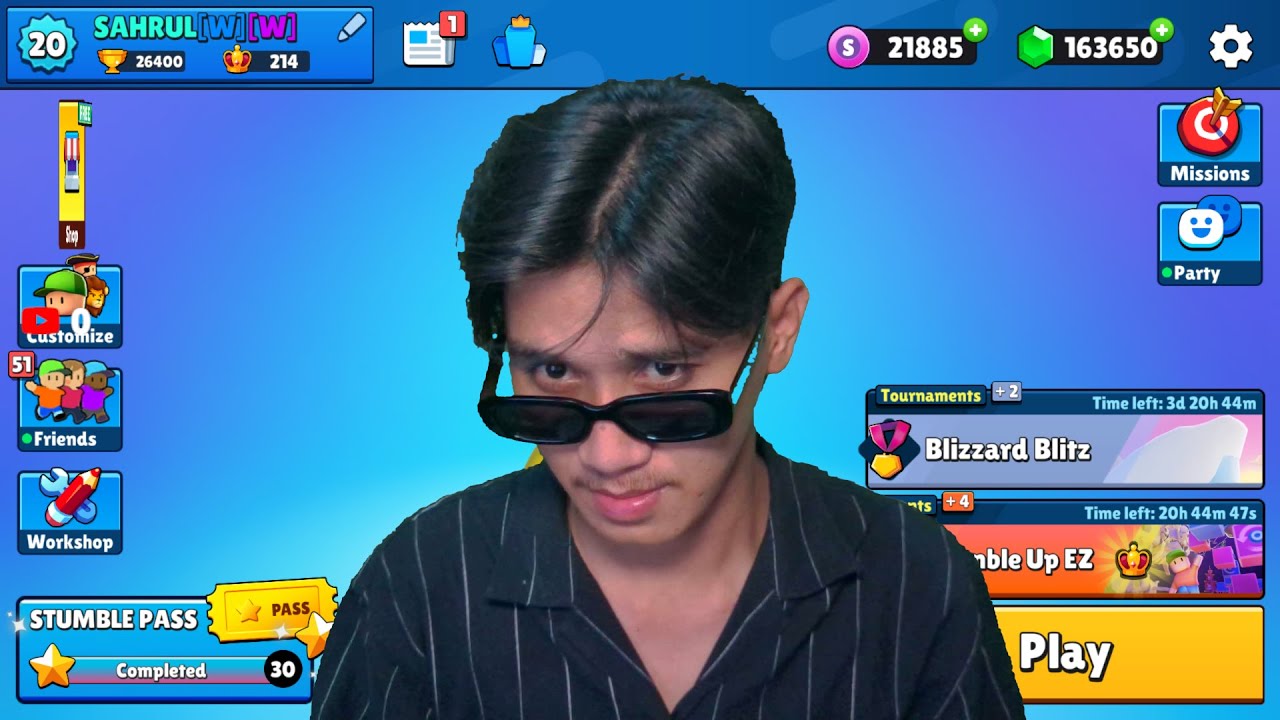 BLOCK DASH MIDNIGHT WITH SAHRUL RAJUAN! - Stumble Guys #GO400K - YouTube