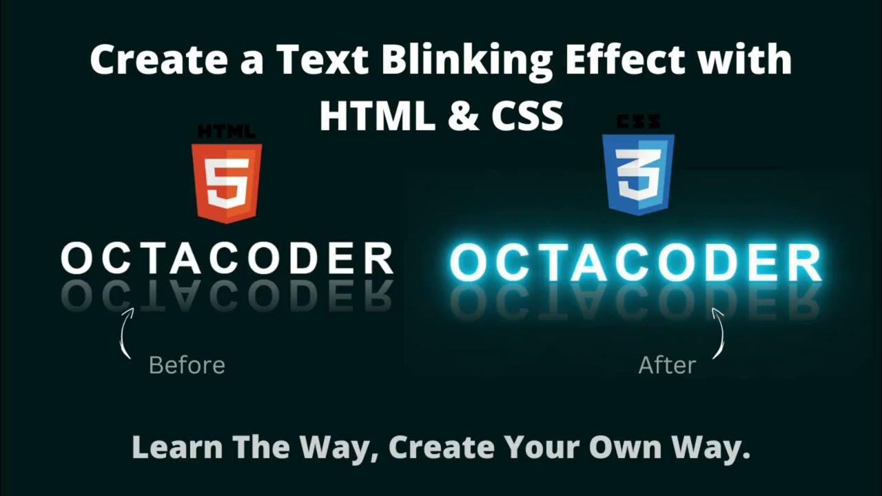 How To Make Text Blinking Effects Html And Css Css Animation Tutorial Youtube
